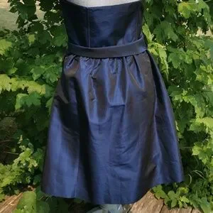 Jacob | Dresses | Jacob Strapless Navy Blue Metallic Glitter Party ...